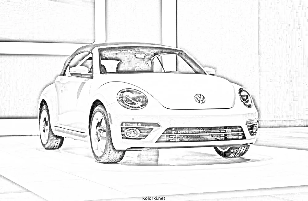 Kolorowanka Volkswagen beetle